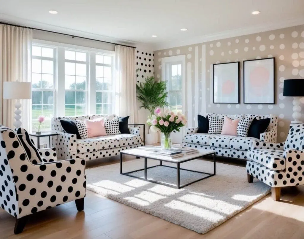The Polka Dot Interior Design Trend - Ways To Use Dots! - Home In The ...