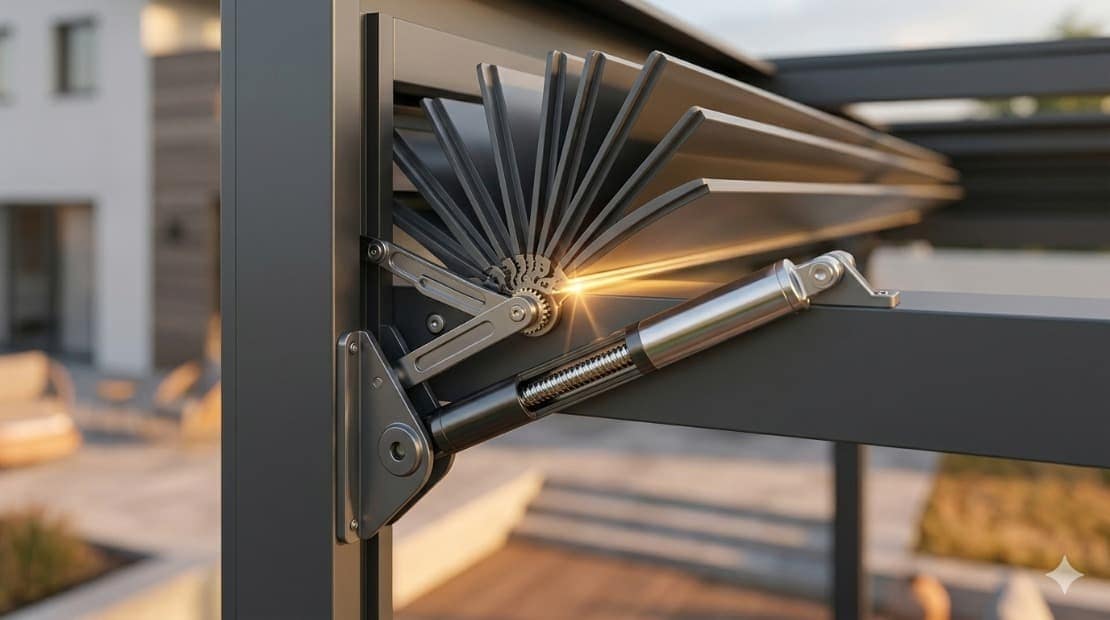 Waterproof Louver Roof Linear Actuator for Adjustable Pergola Roofs