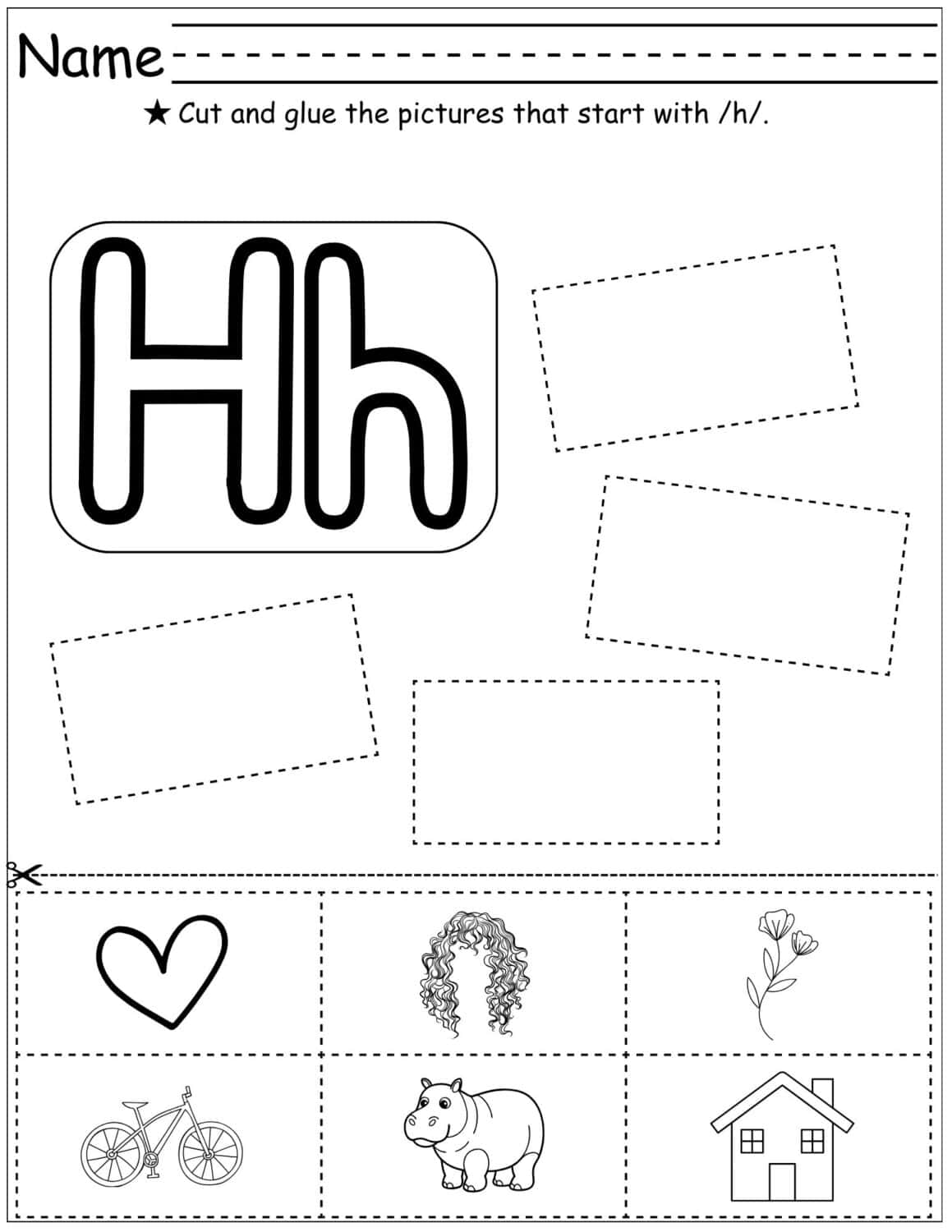 Free Letter H Worksheets
