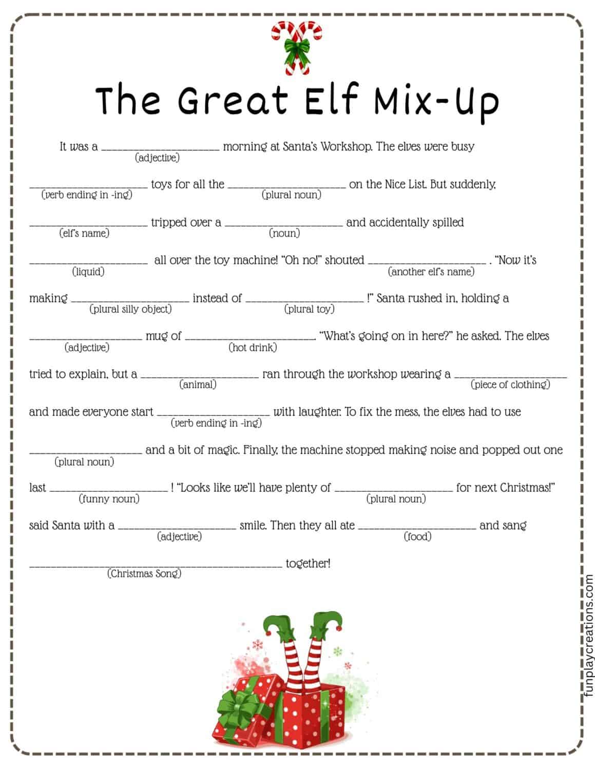 Christmas Mad Libs Printables