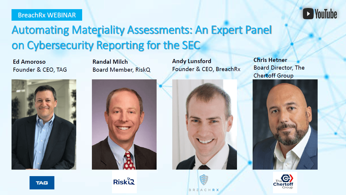 Automating Materiality Assessments: An Expert Panel on Cybersecurity Reporting for the SEC ...