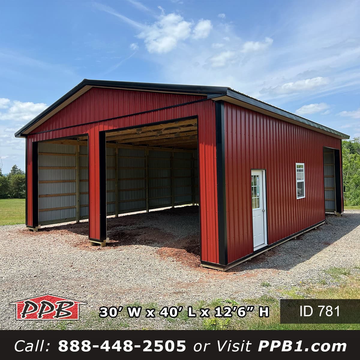 781 30x40x12 Impressive Metal Barn Garage New Jersey Build