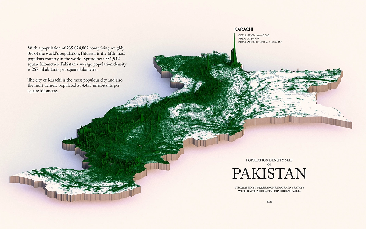 Population Density Maps By Terence Fosstodon – THEINSPIRATION.COM
