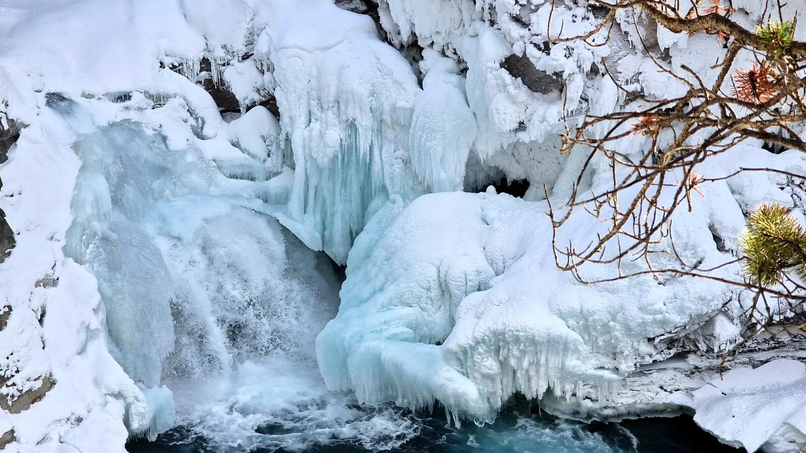 sunwapta falls winter