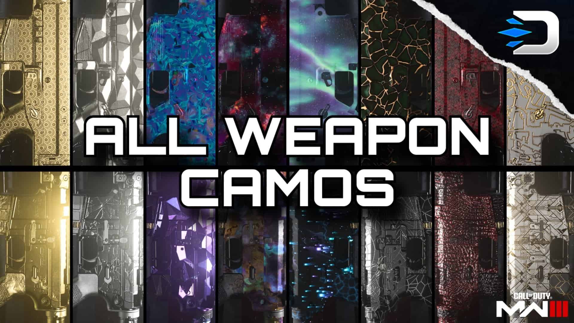 All Mw3 Mastery Camos And Challenges Multiplayer Zombies And More