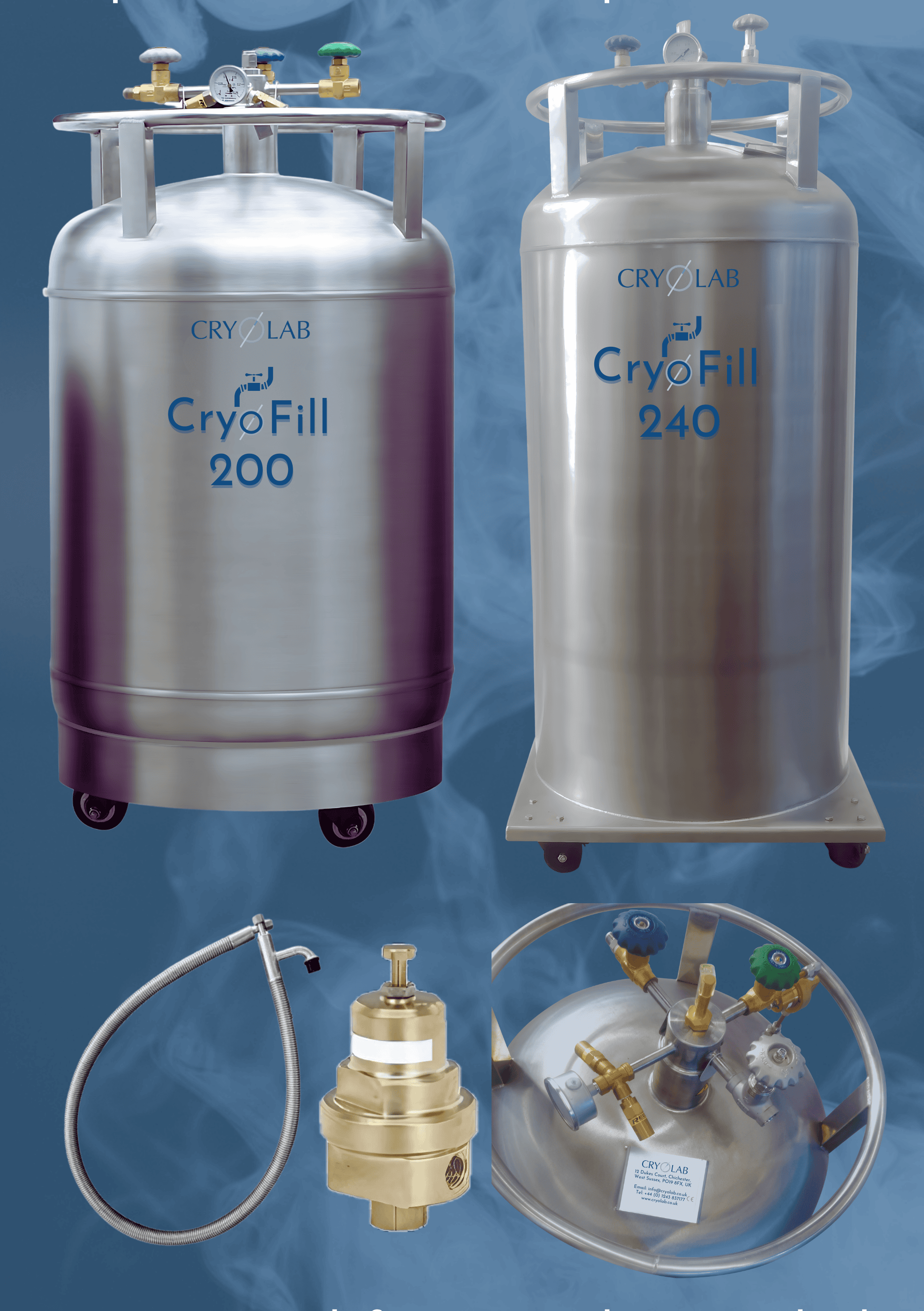CryoFill Series: Efficient LN2 Dispenser Tanks - Cryolab