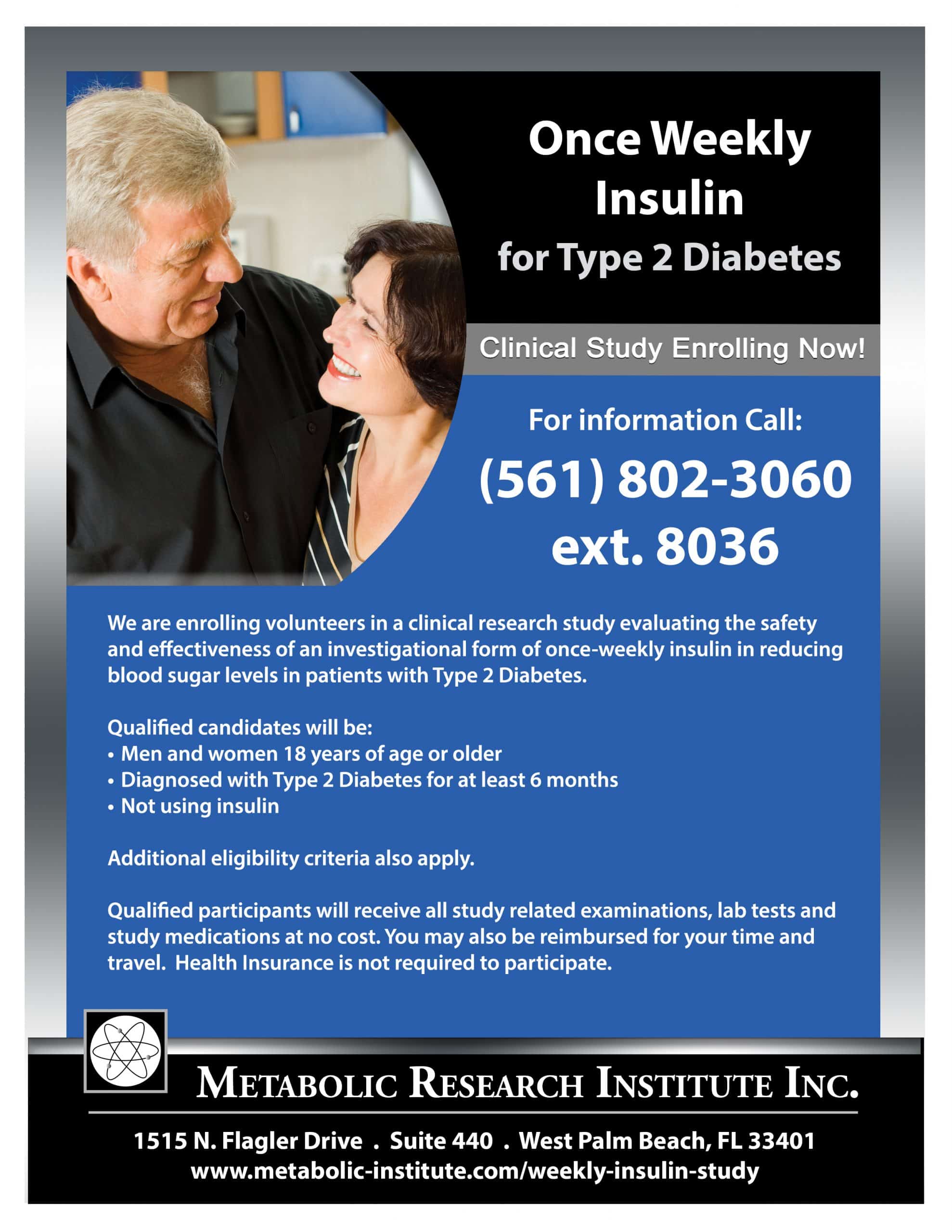 Weekly Insulin Clinical Study | MRI | West Palm Beach FL
