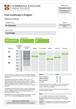 B2 First (FCE) -piano degli esami, risultati e preparazione online ...