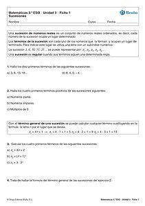 📚 Fichas 3º ESO Bruño 📚 Matemáticas PDF 2023