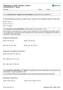 📚 Fichas 3º ESO Bruño 📚 Matemáticas PDF 2023