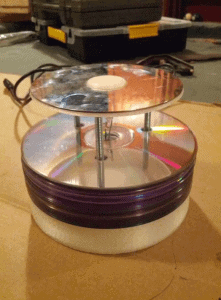 Project for You: Touch Activated Recycled CD Glow-in-the-Dark Lamp