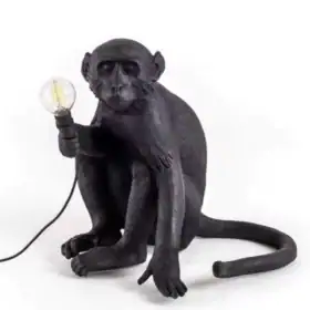 Black Monkey Lamp Sitting ‣ Derlook Furniture & Lighting