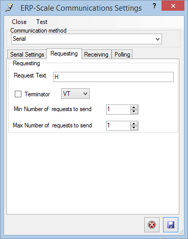 What are the settings for Mettler Toledo PS scales using serial ...