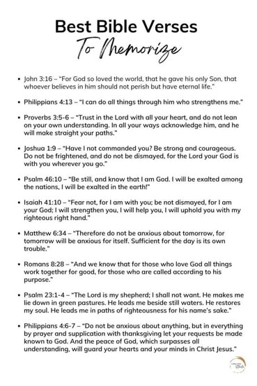 10 Best Scriptures To Memorize - Coffee With Starla