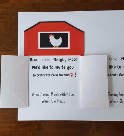 Barn Birthday Invitations - planningforkeeps.com