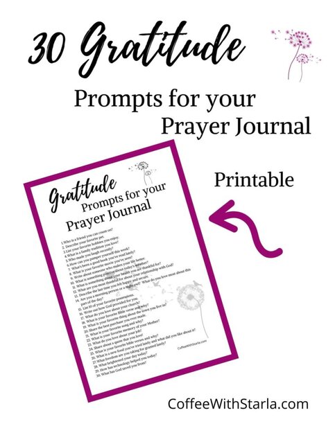 Gratitude Journaling Prompts for Your Prayer Journal - Coffee With Starla