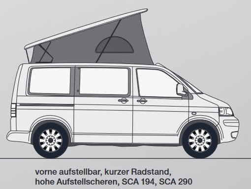 SCA 194 Aufstelldach VW T5 T6 - aufstelldach-direkt.de