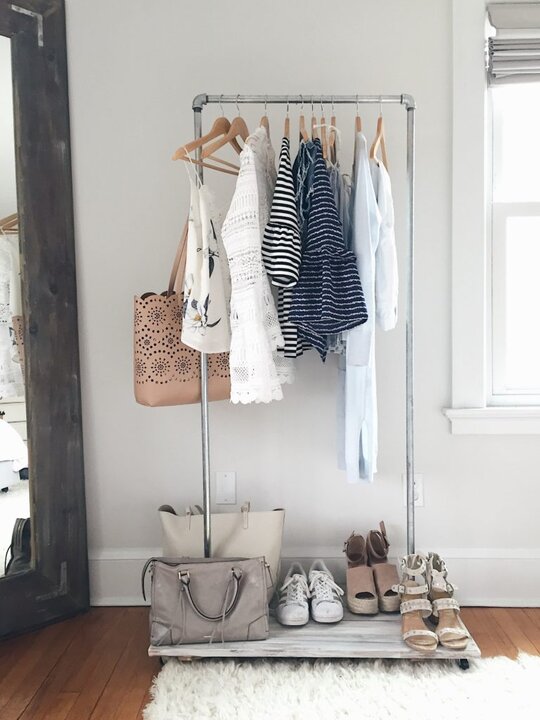 DIY Industrial Clothes Rack
