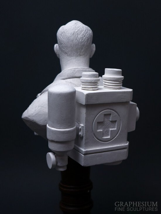 The Medic (Team Fortress 2) - Stone Bust – Graphesium Fine Sculptures