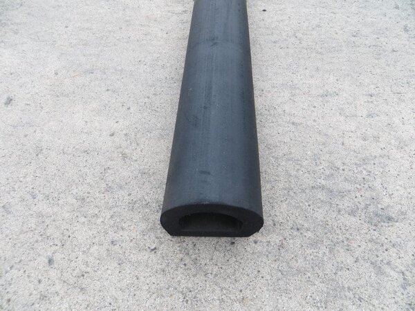 D Section - Extruded Rubber Bumper/Fender 2400mm x 80mm x 70mm
