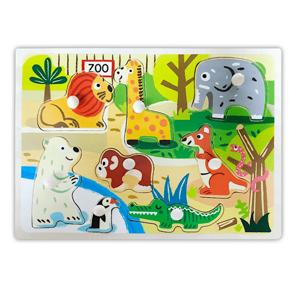 Puzzle En Bois Animaux Du Zoo - YanDeal