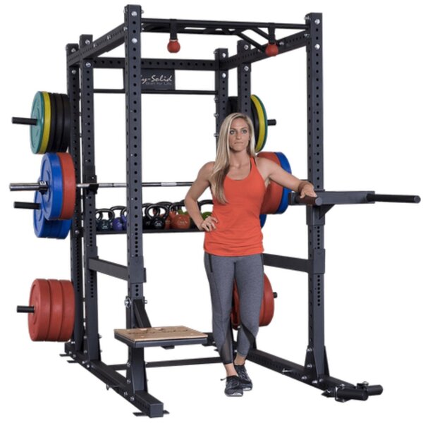 Body-Solid Extended Power Cage | Squat Rack Fitness Package
