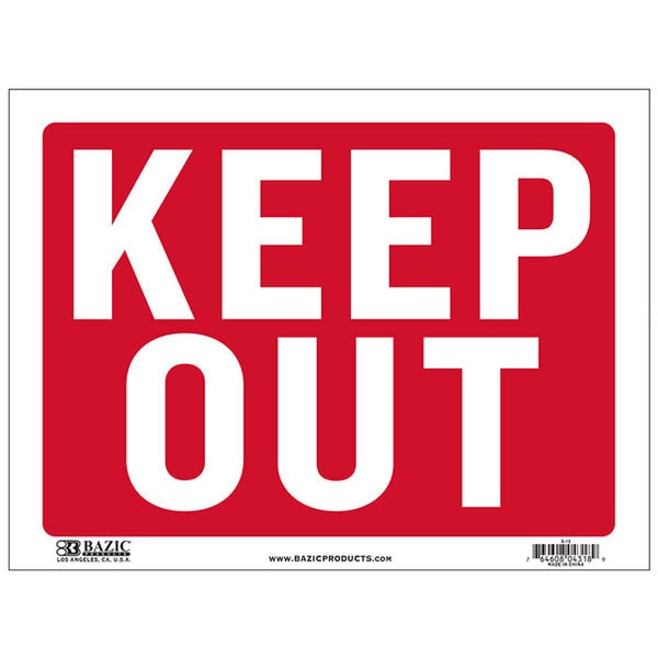Keep Out Signs-Cheap Plastic Signs-Wholesale-Bulk Pricing
