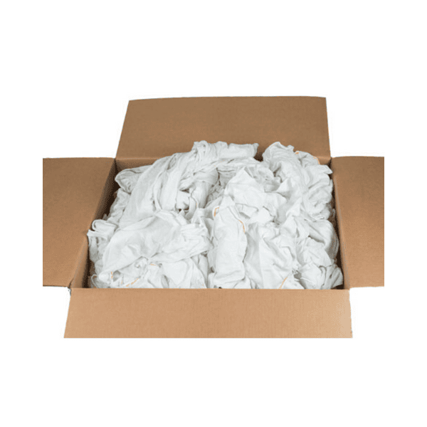 White Terry Rags, 50 Pound Box - Wholesale Price-New Bulk Rags