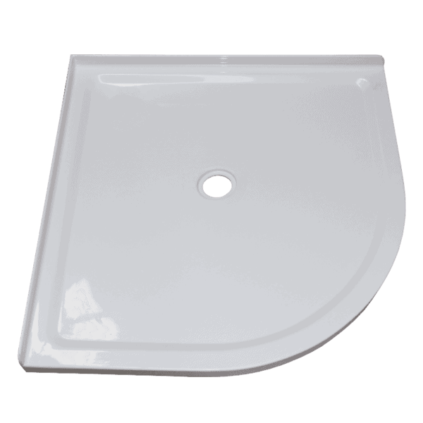 1000 x 1000 Curved Shower Tray Center Waste - Shower Trays NZ