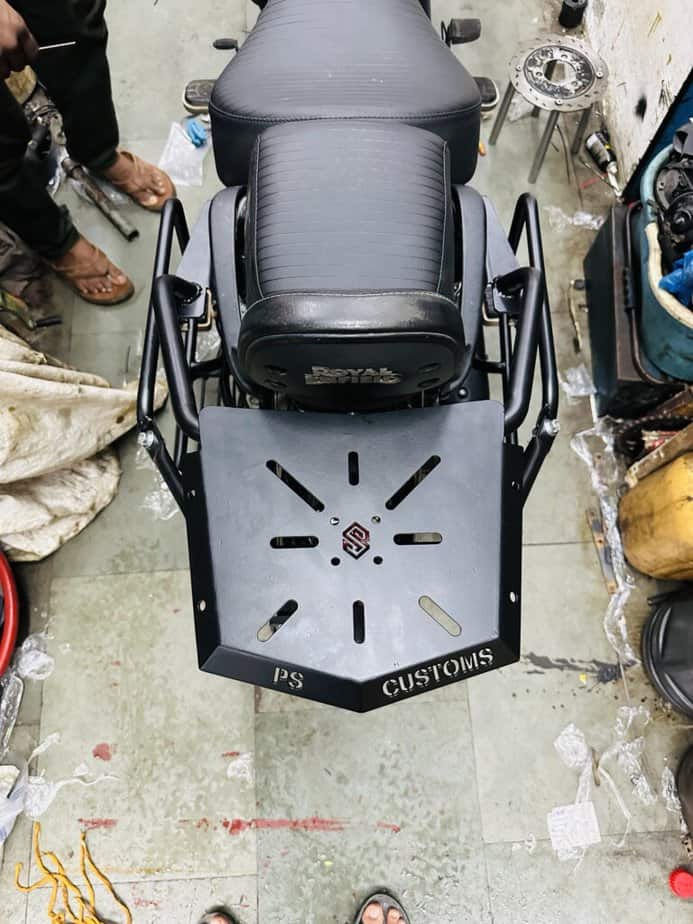 Royal Enfield Meteor 350 Saddle stay and Top Rack – PS Customs ...