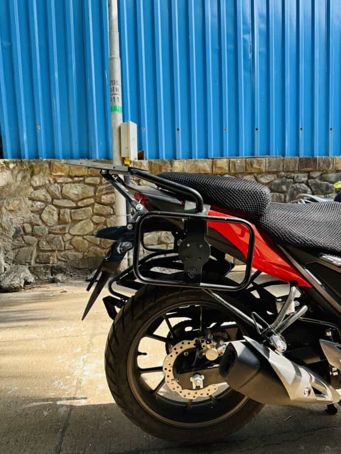 Honda NX 200 / CB 200 X Saddle Stay with Top Rack – PS Customs ...