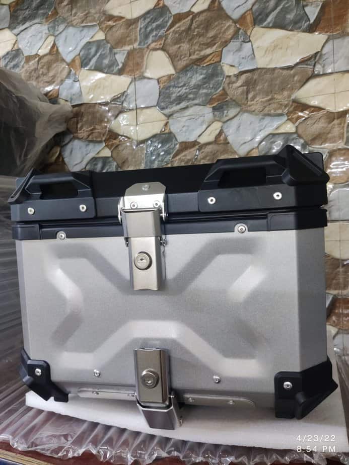 Aluminum Top Box - Silver X shape - HDTCustoms