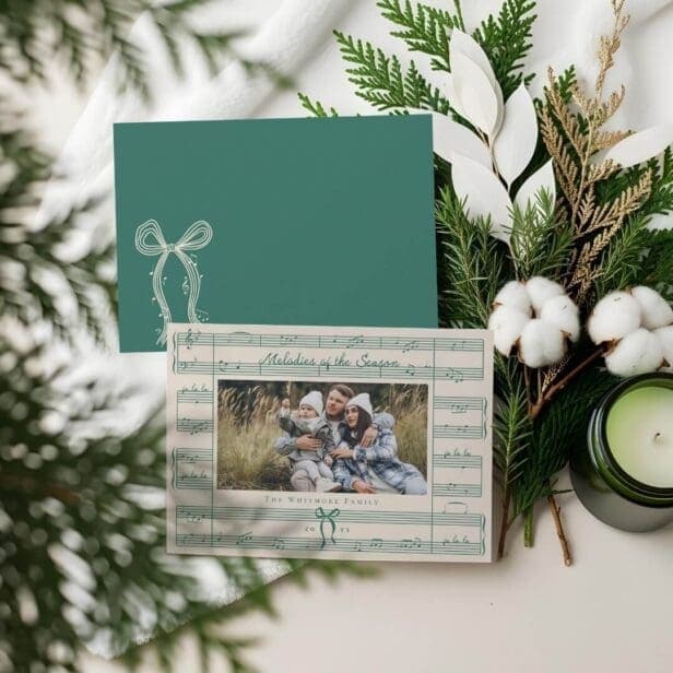 Modern Minimalistic Joy Black White Stripe 3 Photo Holiday Card ...