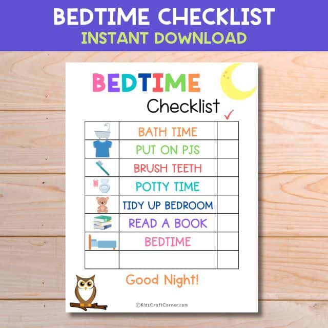Morning and Bedtime Chore Routine Charts - Kidz Craft Corner