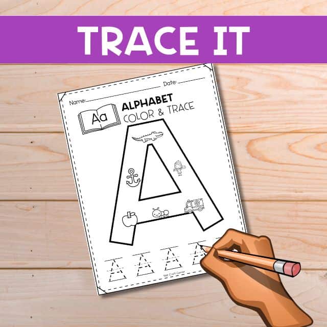 Alphabet Color and Trace - Kidz Craft Corner