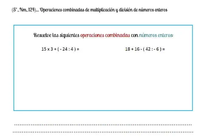 📚 Números Enteros 📚 5º Educación Primaria