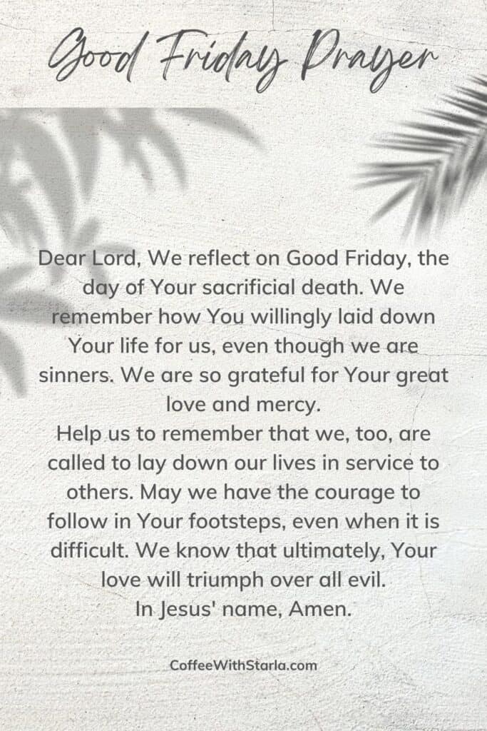 Good Friday Devotional: Jesus' Sacrifice - Coffee With Starla