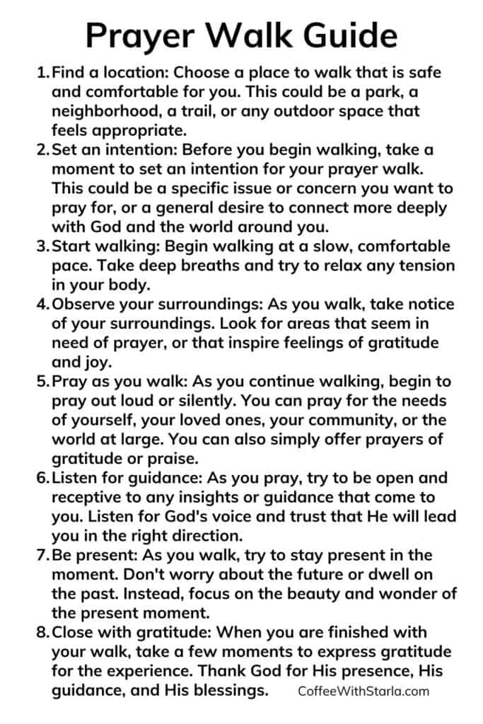 5 Bible Verses & Prayers For Your Prayer Walk - Coffee With Starla
