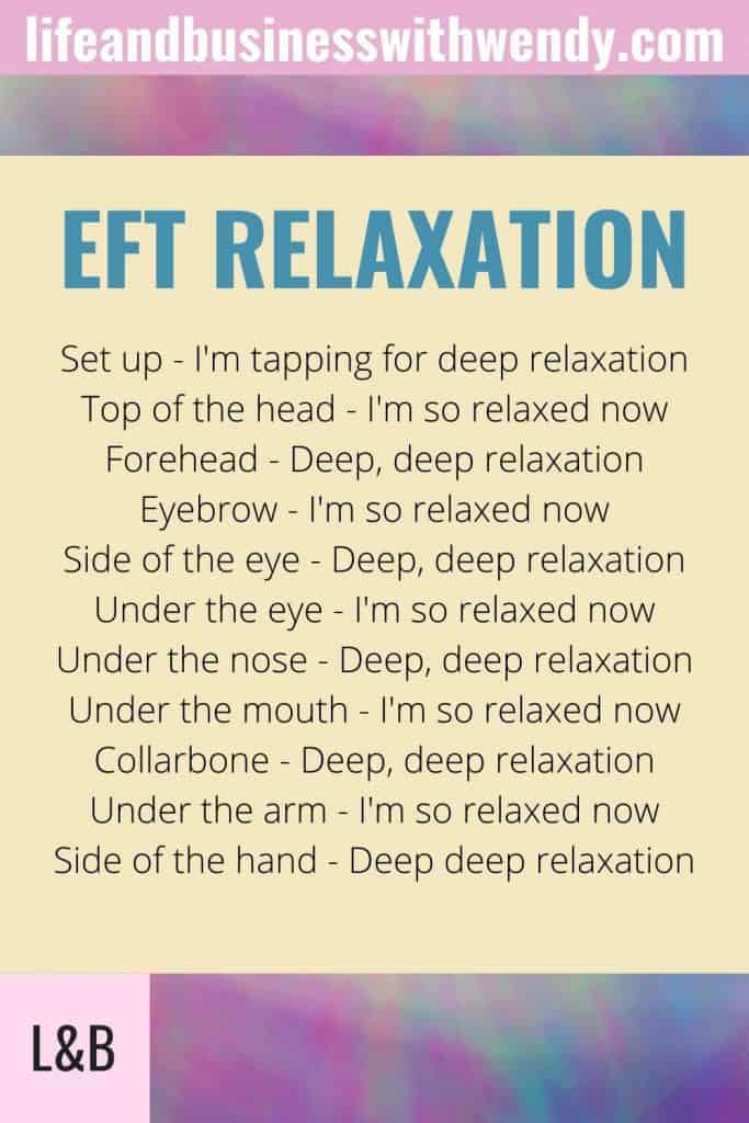 EFT Tapping Scripts To Relax