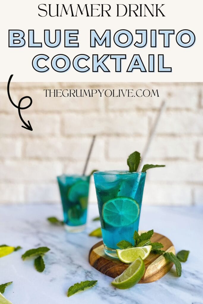 5 Minutes Blue Mojitos Delicious Cocktails