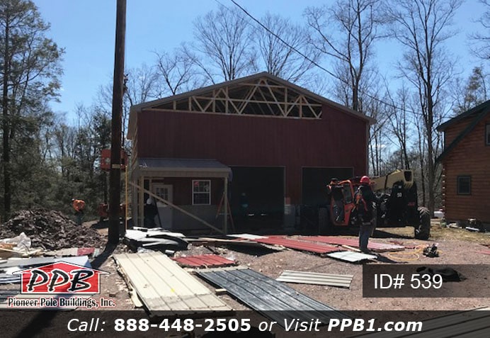 539 - Large Two-Story & Two-Tone Pole Building 40x40x18 - Pioneer Pole ...