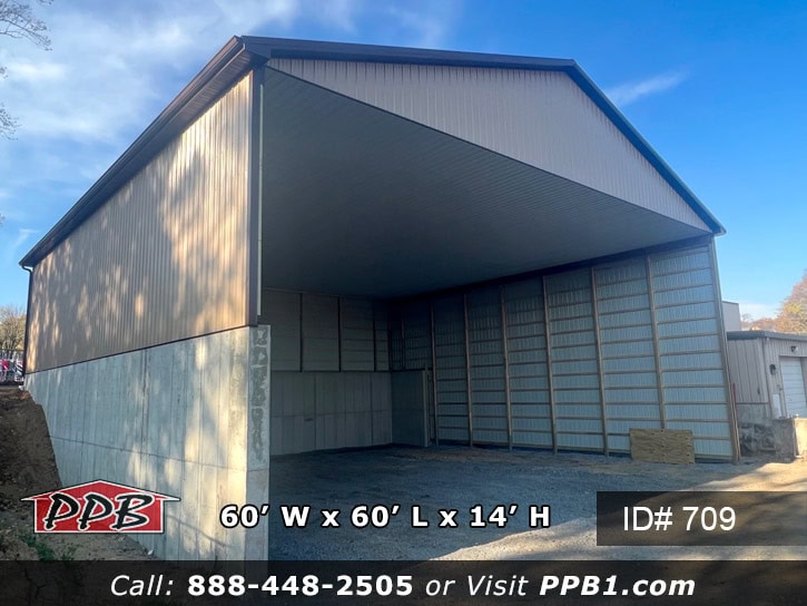 709 - Three Sided Salt Shed Building - Pioneer Pole Buildings, Inc.