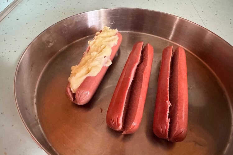 Mashed Potato Stuffed Hot Dogs (1940s Recipe) - Retro Housewife Goes Green
