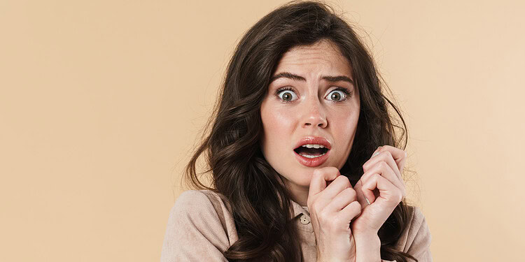 scared human face