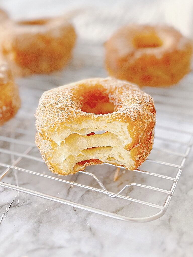 Easy Cinnamon Sugar Canned Biscuit Donuts