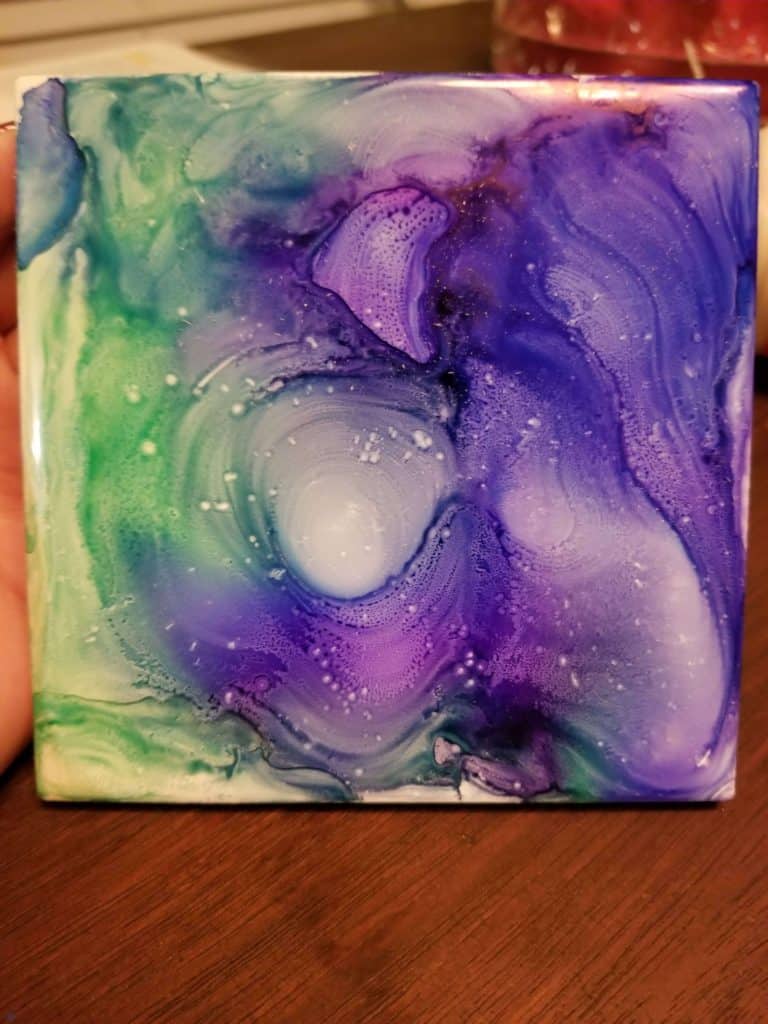 DIY Alcohol Ink Coasters - The Crafty Baking Nurse