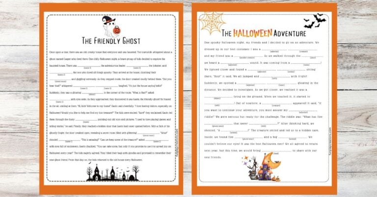 Free Halloween Word List Printable for Kids
