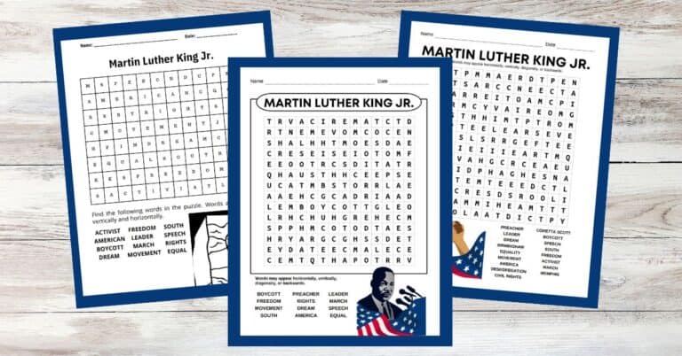 Black History Month Word Search Printables