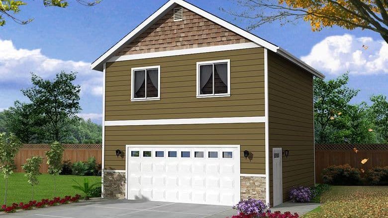 2 Car Garage Apartment Living Plan | Custom Home | Reality Homes Inc.