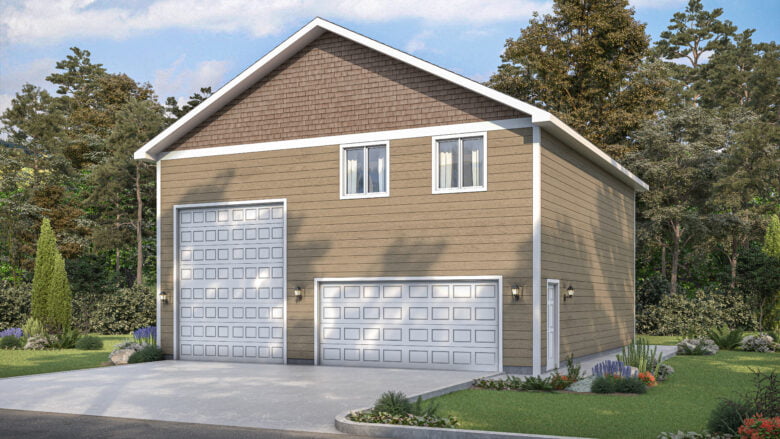 RV Garage with 2-Story Floor Plan | Custom Home | Reality Homes Inc.